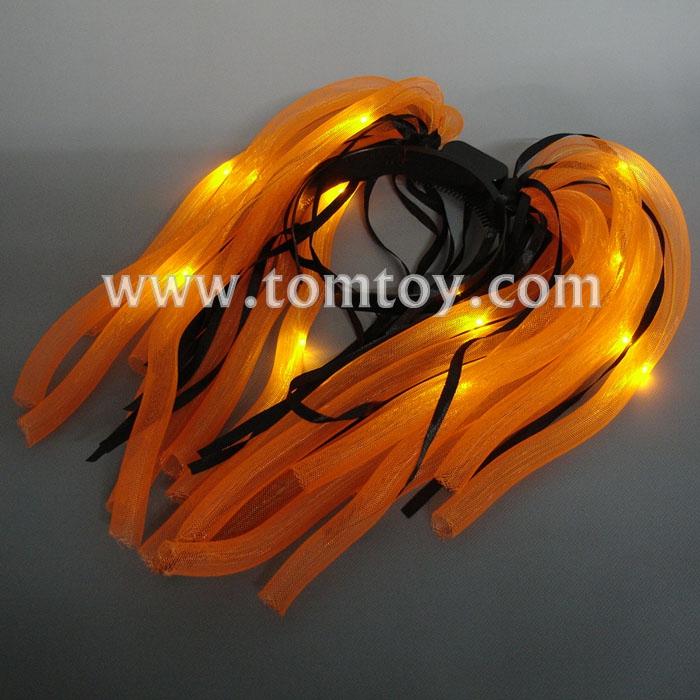 Orange LED Noodle Headband Flashing Dreads-Tomtoy