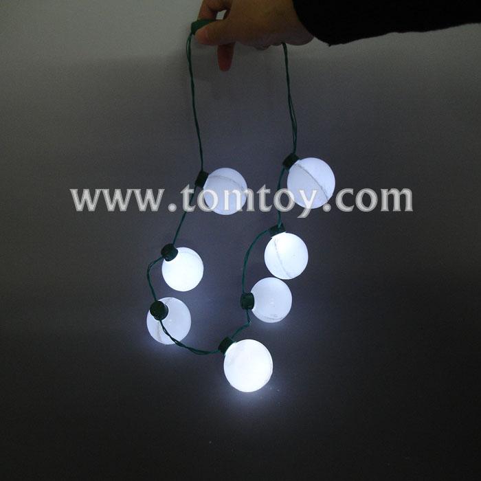 7 White LED Round Bulb Necklace-Tomtoy