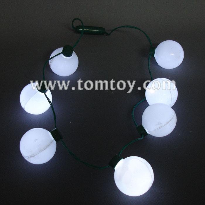 7 White LED Round Bulb Necklace-Tomtoy