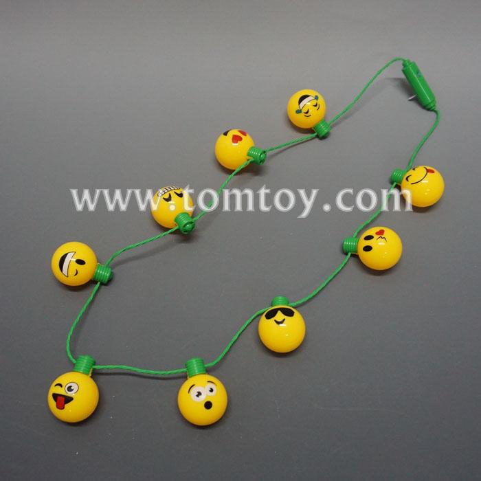 9 Emoji LED Light Up Necklace-Tomtoy