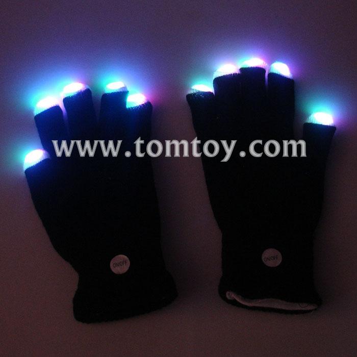 Black Knit LED Light Gloves-Tomtoy