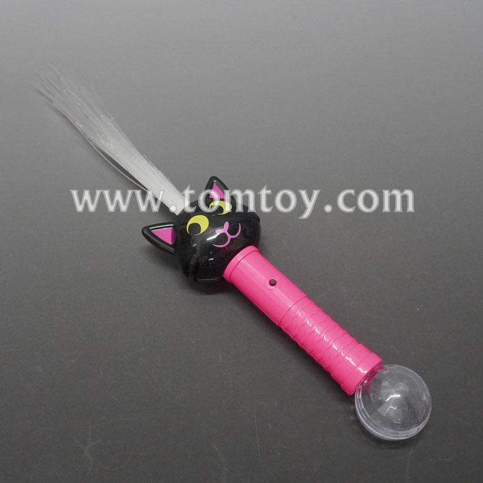 Cat Fiber Optic Wand With Prism Ball-Tomtoy