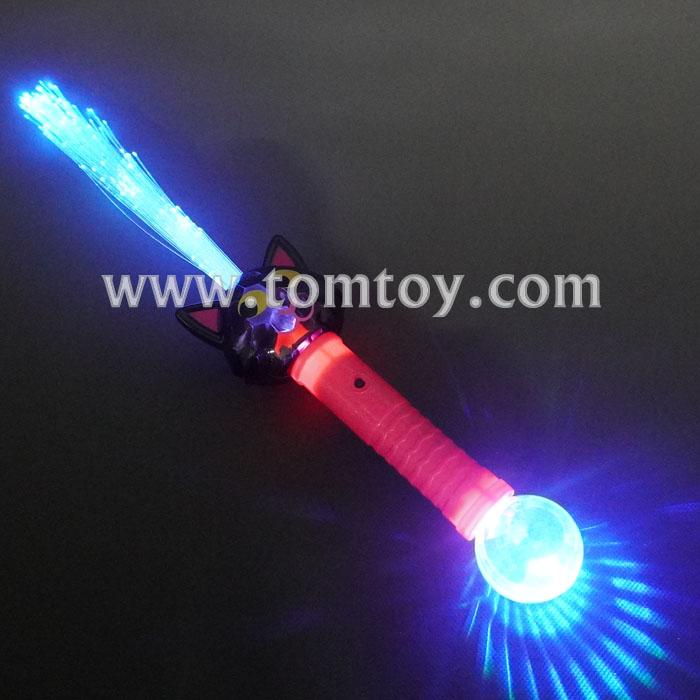 Cat Fiber Optic Wand With Prism Ball-Tomtoy