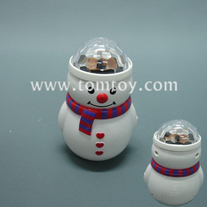 Christmas LED Snowman Spinning Prism Ball With Music-Tomtoy