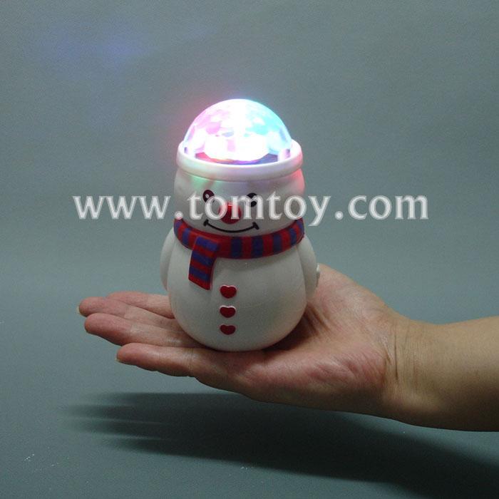 Christmas LED Snowman Spinning Prism Ball With Music-Tomtoy