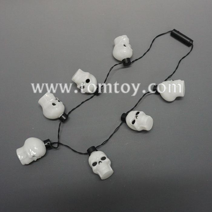 Flashing 7 LED Skull Necklace-Tomtoy