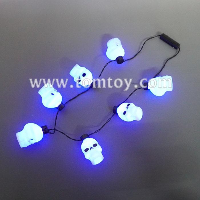 Flashing 7 LED Skull Necklace-Tomtoy