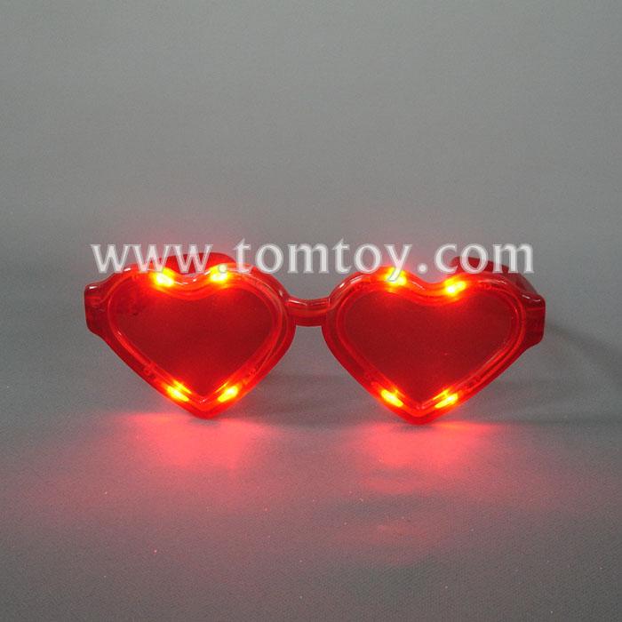 Flashing Heart-Shaped LED Glasses-Tomtoy