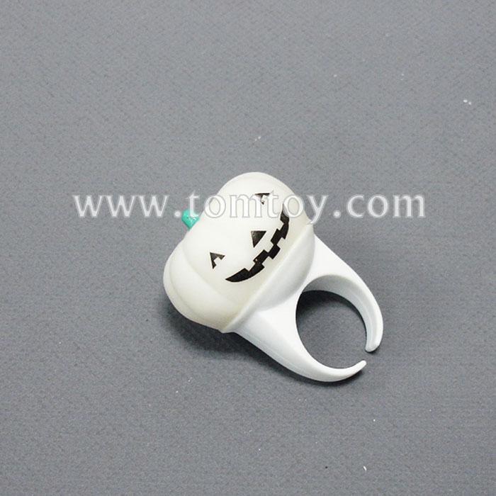 Flashing LED Halloween Pumpkin Toy Rings-Tomtoy