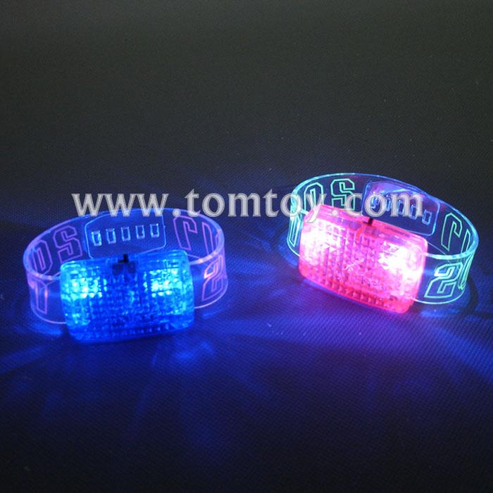 LED Flashing Bracelet Voice Activated Sound Control Wristband Bangle ...