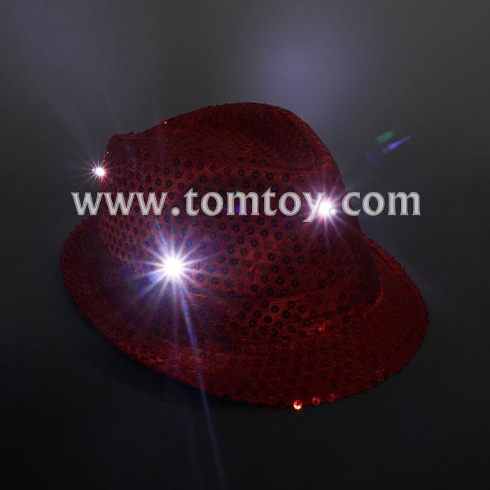 LED Flashing Fedora Hat-Tomtoy