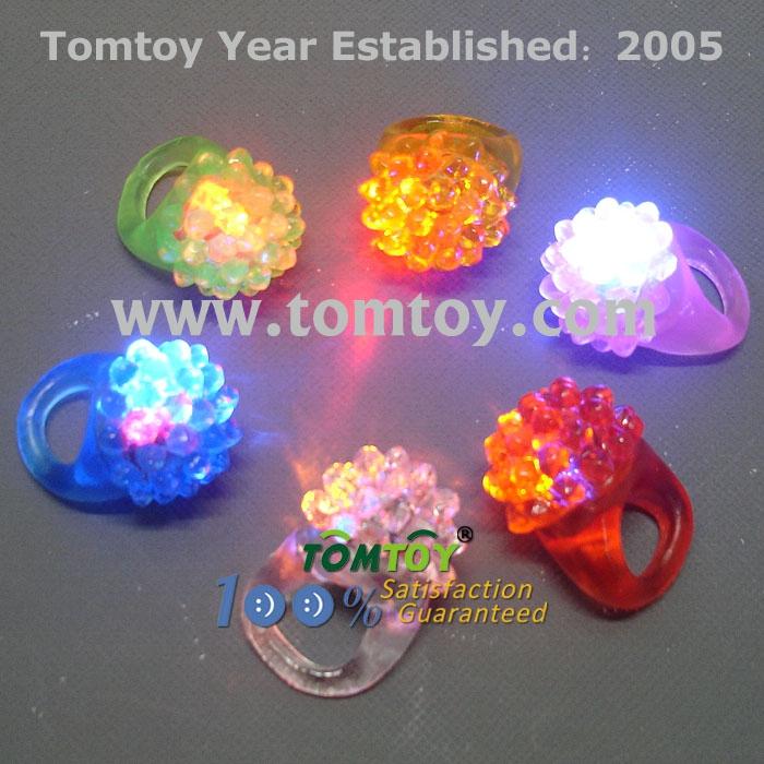 LED Flashing Jelly Bumpy Rings-Tomtoy