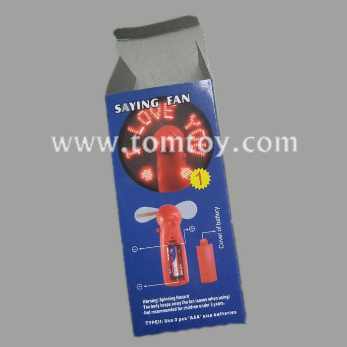 LED Flashing Message Fan-Tomtoy