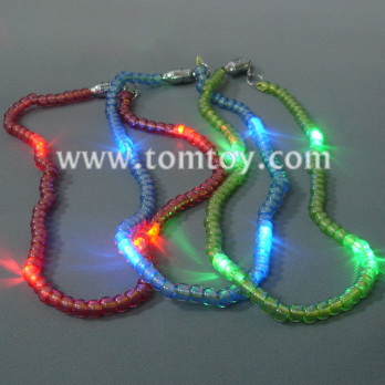 LED Light Up Beads Necklace Assorted-Tomtoy