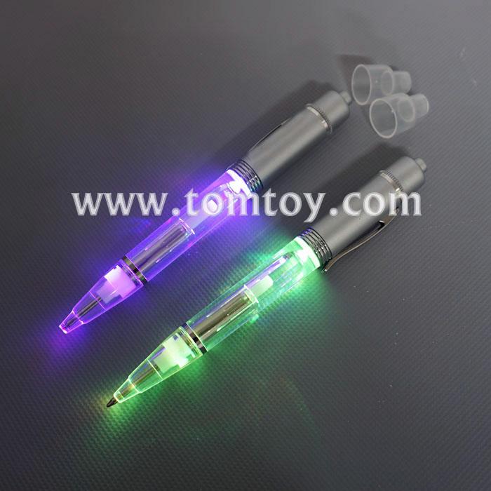 LED Light Up Pen With Refill And Batteries-Tomtoy