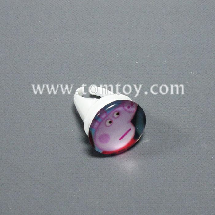 LED Light Up Peppa Pig Toy Rings-Tomtoy