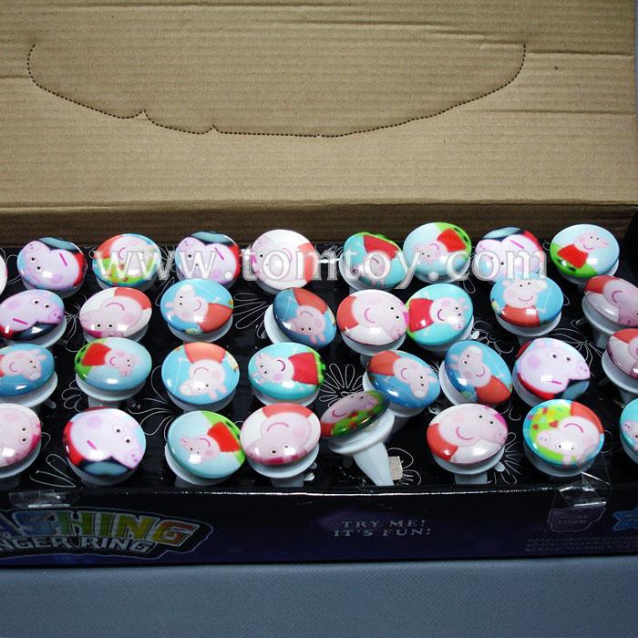 LED Light Up Peppa Pig Toy Rings-Tomtoy