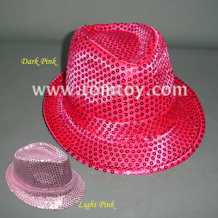 LED Light Up Sequin Fedora Hat-Tomtoy