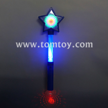 LED Light Up Star Spinning Wand-Tomtoy