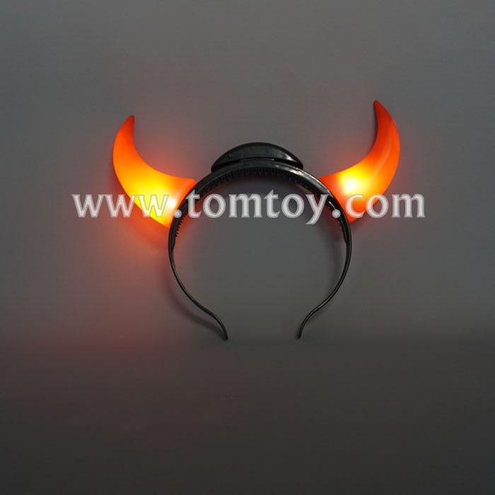 LED Red Devil Horns Headband-Tomtoy