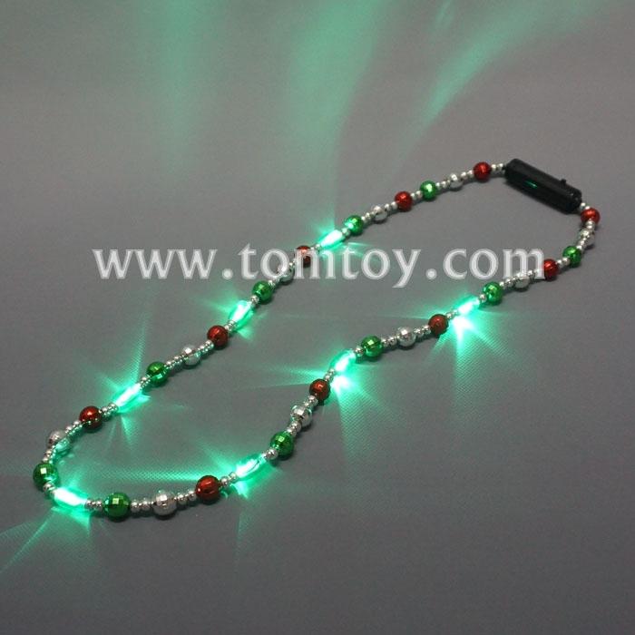 LED Red Green White Beads Necklace-Tomtoy