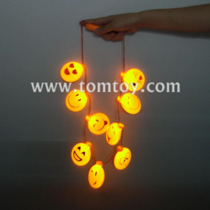LED Smileys Necklace Emoji Assorted-Tomtoy