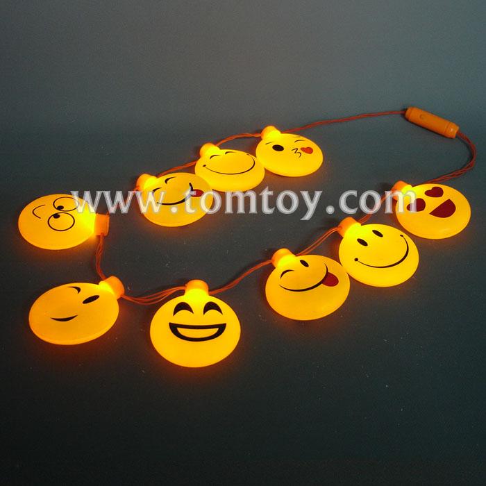 LED Smileys Necklace Emoji Assorted-Tomtoy