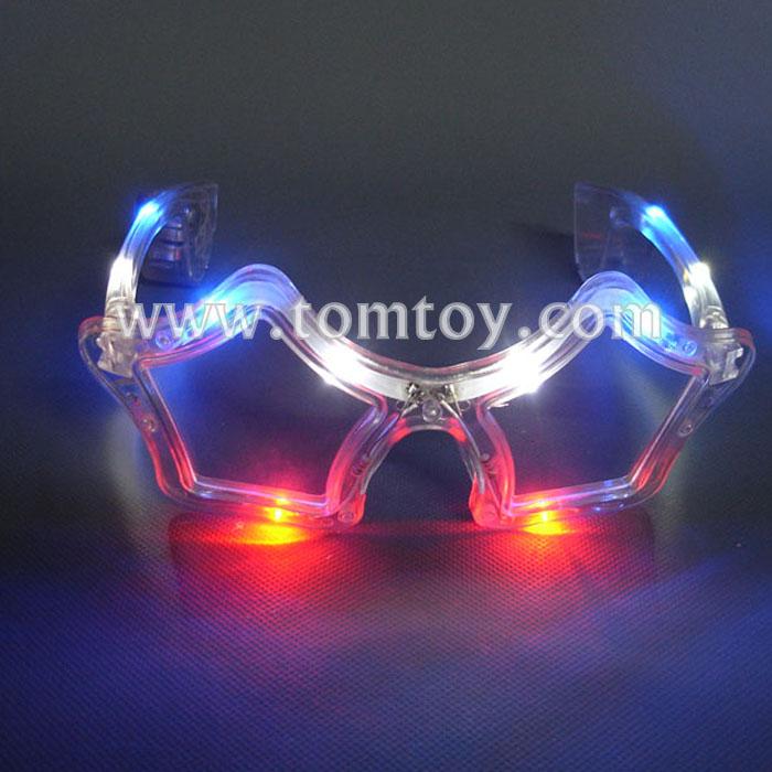 LED Star Sunglasses - Red White Blue-Tomtoy