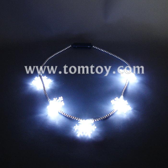 LED Twinkle Snowflake Necklace-Tomtoy