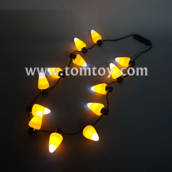 Light Up Candy Corn Necklace-Tomtoy