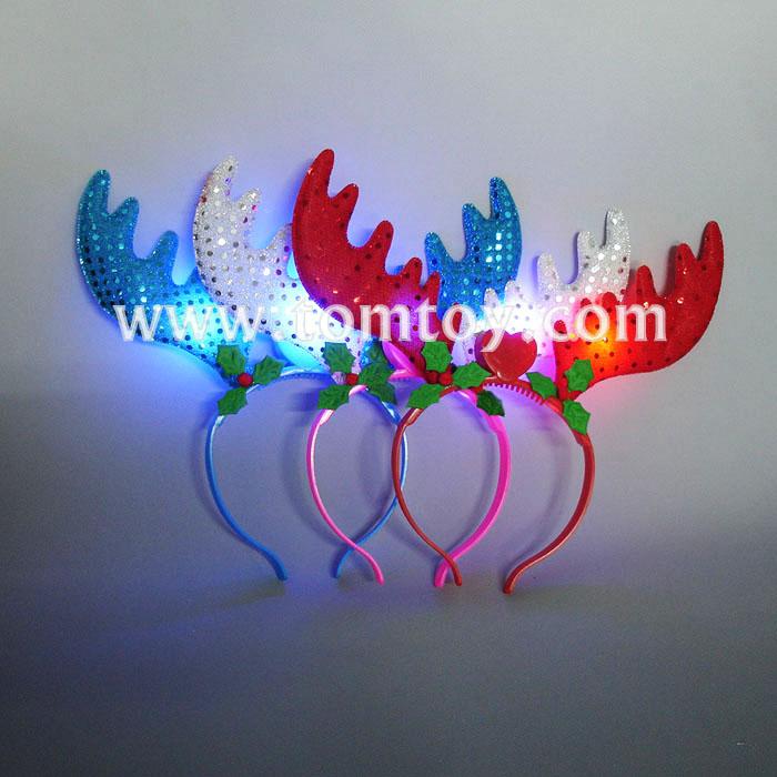 Light Up Christmas Headband Reindeer Antlers-Tomtoy