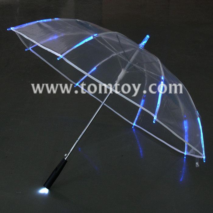 Light Up Clear Umbrella With Blue LEDs-Tomtoy
