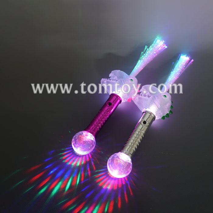 Light Up Dinosaur Fiber Optic Wand-Tomtoy