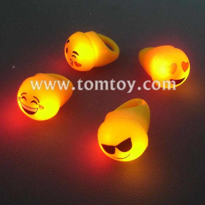Light Up Emoji Rings Assorted-Tomtoy