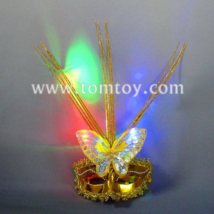 Light Up Masquerade Feather Mask-Tomtoy