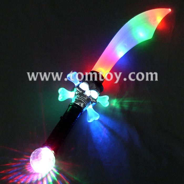 Light Up Pirate Skull Saber Sword-Tomtoy