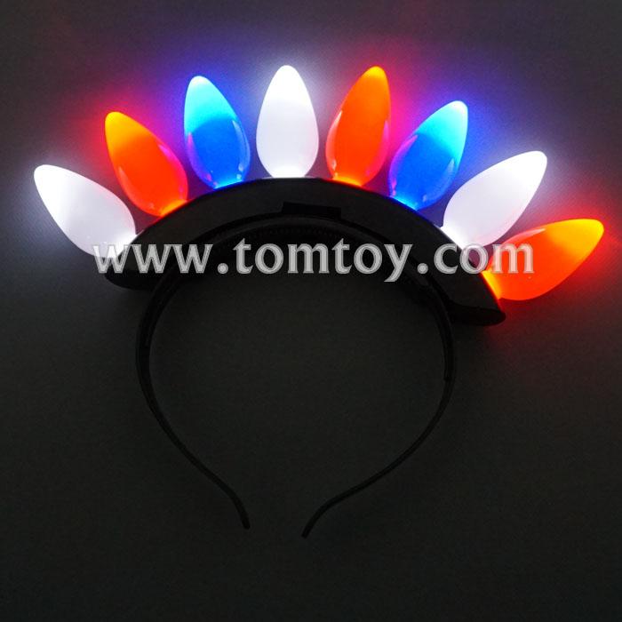 Light Up Red-White-Blue Bulbs Headband-Tomtoy