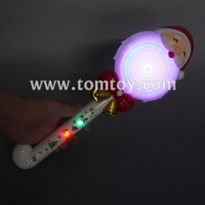 Light Up Santa Claus Spinning Wand-Tomtoy