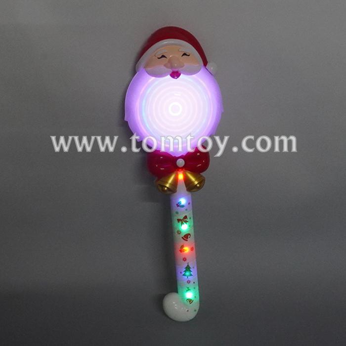 Light Up Santa Claus Spinning Wand-Tomtoy