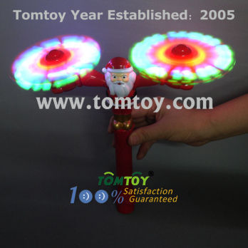 Light Up Santa Spinner Wand-Tomtoy