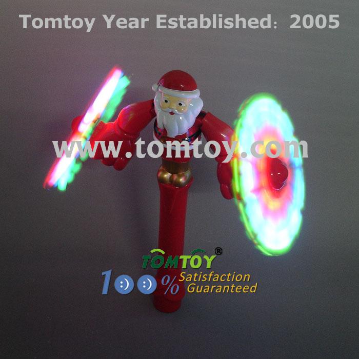 Light Up Santa Spinner Wand-Tomtoy