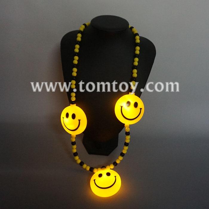 Light Up Smileys Bead Necklace-Tomtoy