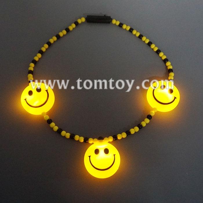 Light Up Smileys Bead Necklace-Tomtoy