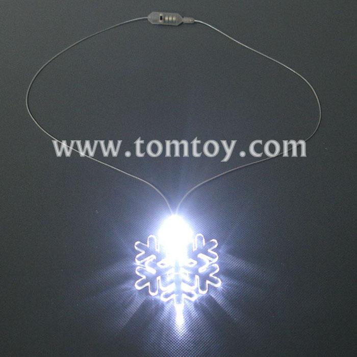 Light Up Snowflake Necklace-Tomtoy