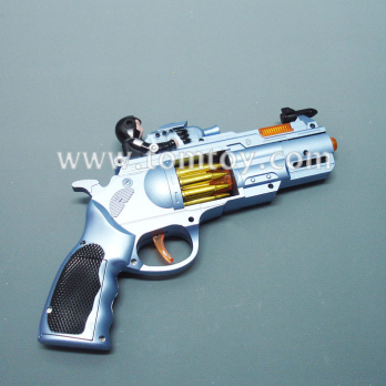 Light Up Space Toy Gun With Spinning LEDs-Tomtoy