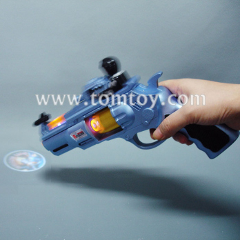 Light Up Space Toy Gun With Spinning LEDs-Tomtoy