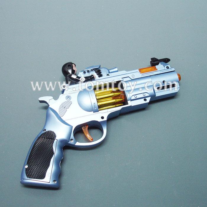 Light Up Space Toy Gun With Spinning LEDs-Tomtoy