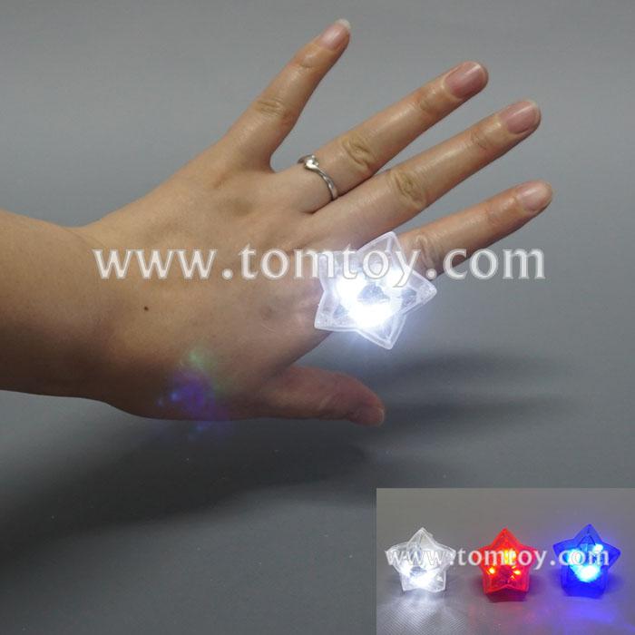 Plastic Star Shape LED Rings-Tomtoy