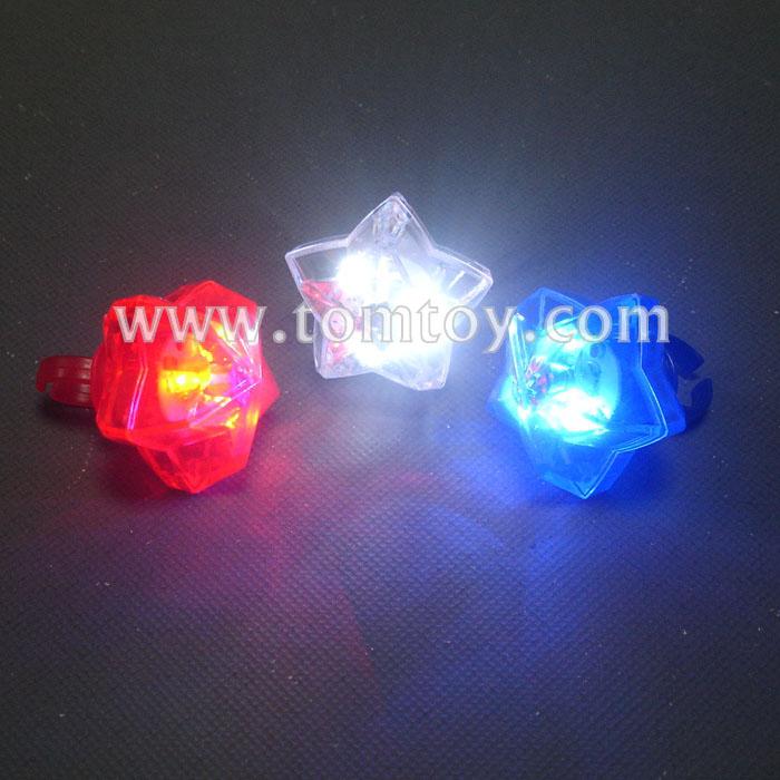 Plastic Star Shape LED Rings-Tomtoy