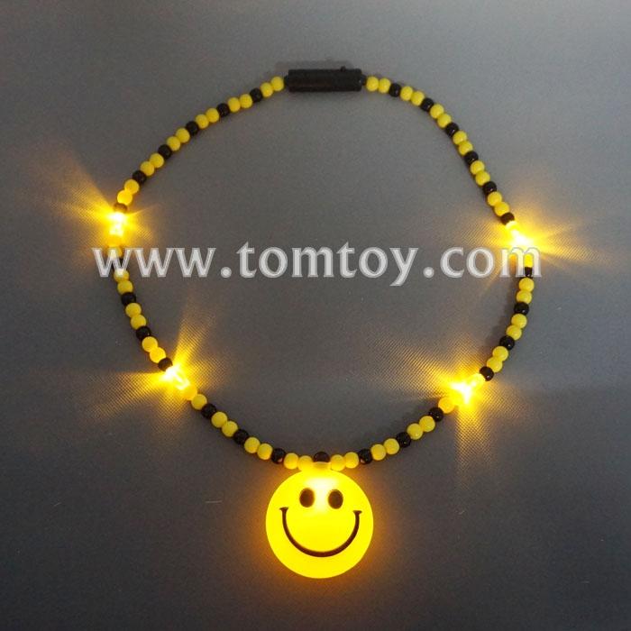 Smiley Light Up Beads Necklace-Tomtoy